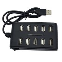 China CE RoHS 480Mbps 10 Port Hub Usb 2.0 Header Splitter for sale