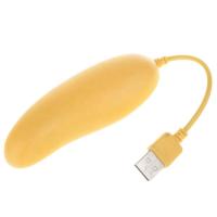 China Gift Yellow Mango Shape Usb 2.0 Hi Speed 4 Port Mini Hub for sale
