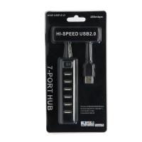 China Black White Computer 7 Port ABS Plastic USB 2.0 Hub for sale