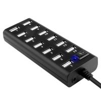 China Black White ABS Plastic Hi Speed 13 Port Usb 2.0 Splitter for sale