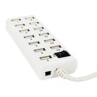 China Black White ABS Plastic Hi Speed 13 Port Usb 2.0 Splitter for sale