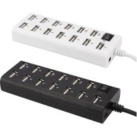 China Black White ABS Plastic Hi Speed 13 Port Usb 2.0 Splitter for sale