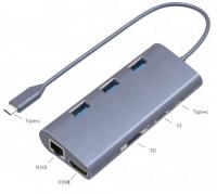 China Smart Phone 7 In 1 Multiple USB C HUB For SD TF Card Reader for sale