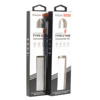 China HDMI 4K Silver 5 In 1 Aluminum Alloy Powered USB C HUB for sale