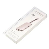 China Aluminum 5 In 1 RJ45 Gigabit Ethernet Powered USB C HUB for sale