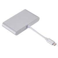 China Cell Phones 4 In 1 4K 2K HDMI RJ45 Powered USB C HUB for sale