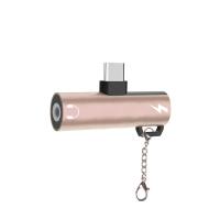 China 2 In 1 Male To Audio 3.5mm Headphone USB C Female Adapter for sale