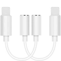 China 3.5mm Aux Headphone Jack 8.0CM Lightning Adapter Cable for sale