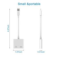 China 2 In 1 Apple Iphone Female Port Lightning Adapter Cable for sale