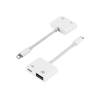 China 2 In 1 Apple Iphone Female Port Lightning Adapter Cable for sale