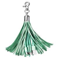 China Green 3 In 1 Lightning 8 Pin 18CM USB C Charging Cable for sale