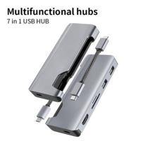 China 7 In 1 PD Charging Hidden Cable USB C Docking Station for sale