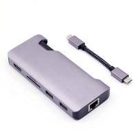 China 7 In 1 PD Charging Hidden Cable USB C Docking Station for sale