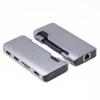 China 7 In 1 PD Charging Hidden Cable USB C Docking Station for sale