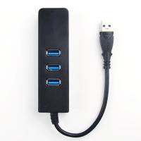 China RJ45 Gigabit Ethernet Plastic ABS 3 Port USB 3.0 HUB for sale