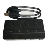 China Laptop Black 4 Port Powered Super Speed USB 3.0 Hub for sale