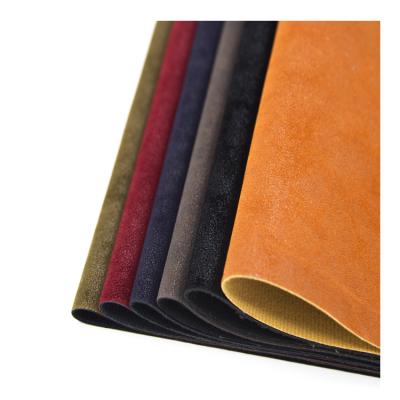 China Custom Abrasion-Resistant Artificial PU Leather Flocking Men Boots Shoes Faux Leather for sale