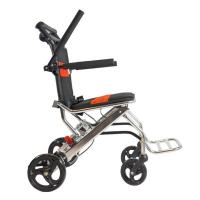 China Portable Linkage Brake Foldable Transport Wheelchair Lightweight for sale