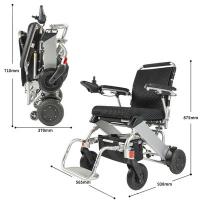 China Foldable 100kg Load Handicapped Electric Wheelchair 3.7Miles/Hr for sale