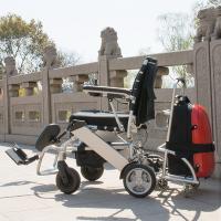 China Portable Foldable Lightweight Motorized Wheelchair With Ultra Strong Frame for sale