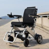 China Aluminum Portable Foldable Electric Wheelchair Brushless Motor Lightweight Mobility For Disabled for sale