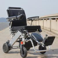 China PU Tyre Portable Foldable Electric Wheelchair 220.46LB Load Lightweight For Handicapped for sale