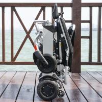 China Portable Foldable Electric Wheelchair Aluminum Alloy Lightweight Motorized for sale