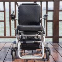 China Handicapped Portable Foldable Electric Wheelchair 6km/H Aluminum Power Wheelchair ISO13485 for sale