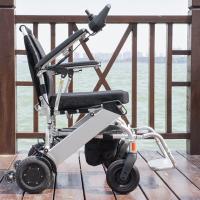 China 100kg Portable Foldable Electric Wheelchair Aluminum Alloy Foldabl Electric Wheelchair For Daily Use for sale