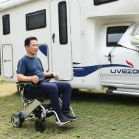 China Lightweight Aluminum Foldable Power Electric Wheelchair Handicapped for sale