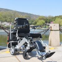 China Brushless Motor Power Wheelchair Aluminum Alloy With Rigid PU Tyre for sale