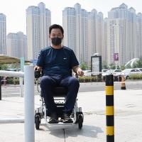 China Brushless Motor Power Wheelchair Aluminum Alloy With Rigid PU Tyre for sale