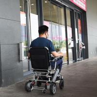 China Brushless Motor Alu Frame Power Wheelchair With Rigid PU Tyre for sale
