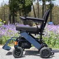 China Handicapped Foldable Electric Wheelchair Lightweight Aluminum for sale