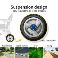 China Portable Folding Lightweight Wheelchair With Electromagnetic Brake for sale