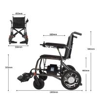 China Handicapped Multifunction Foldable Electric Wheelchair Portable Lightweight Electric Power for sale