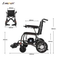 China ISO13485 Portable Folding Electric Wheelchair 125kg Multifunction Foldable Electric Wheelchair for sale