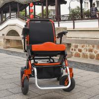 China Brushless Motor Foldable Power Wheelchair 100KG Load Lightweight for sale