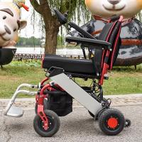 China Aluminium Lightweight Folding Powered Wheelchair 100KG Load for sale