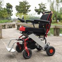 China Lightweight Folding Electric Wheelchair 6km/H 100KG Load for sale
