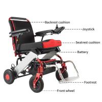 China Brush Motor Light Foldable Electric Wheelchair With Rigid PU Tyre for sale