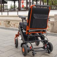 China Rigid PU Tyre Folding Motorized Wheelchair Aluminum Alloy 150W X 2 for sale