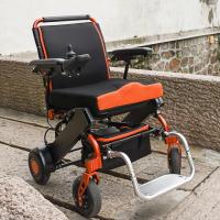 China Rigid PU Tyre Folding Motorized Wheelchair Aluminum Alloy 150W X 2 for sale