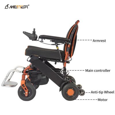 China Rigid PU Tyre Folding Motorized Wheelchair 6km/H Electric for sale
