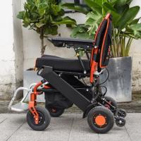 China Rigid PU Tyre Folding Motorized Wheelchair 6km/H Electric for sale