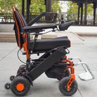 China Rigid PU Tyre Folding Motorized Wheelchair 6km/H Electric for sale