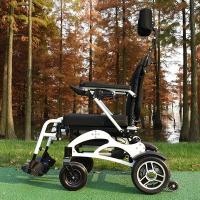 China Lightweight Lithium Battery Foldable Wheelchair 6km/H With Lamp for sale