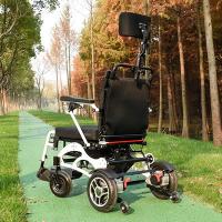 China Portable Aluminum Alloy Collapsible Wheelchair With Lamp for sale