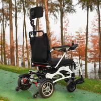 China Lightweight Brush Motor Foldable Electric Wheelchair With Rigid PU Tyre for sale