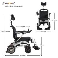 China Brush Motor Foldable Electric Wheelchair Lightweight for sale